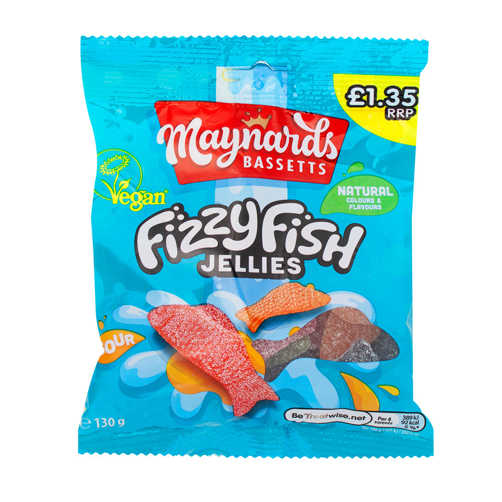 Maynards Bassetts Fizzy Fish Jellies (UK) - 130g | Candy Funhouse ...
