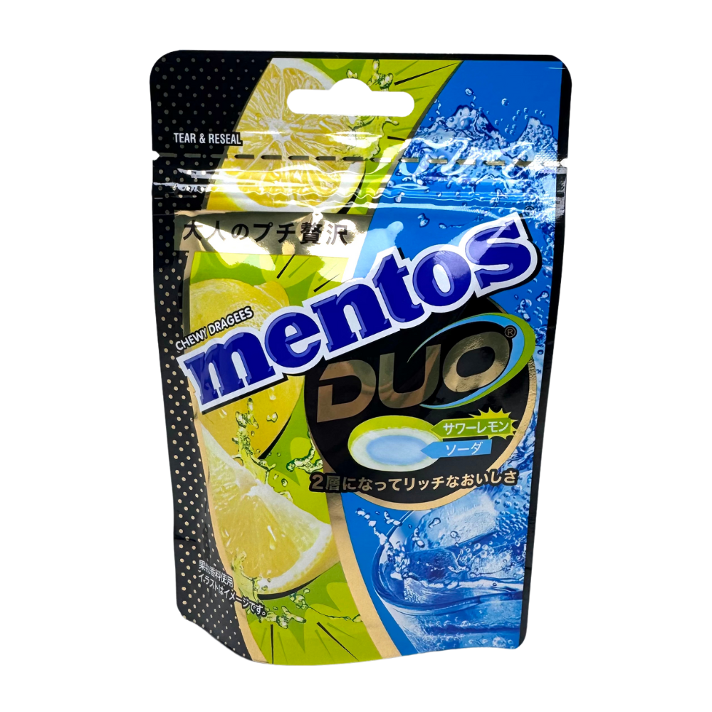 Mentos Duo Sour Lemon / Soda (Japan) - 45g | Candy Funhouse US