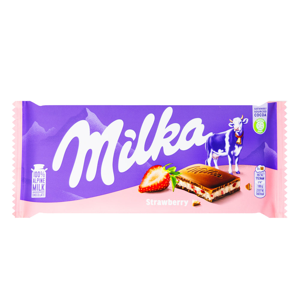 Milka Chocolate Bar - Strawberry 100g | Candy Funhouse US