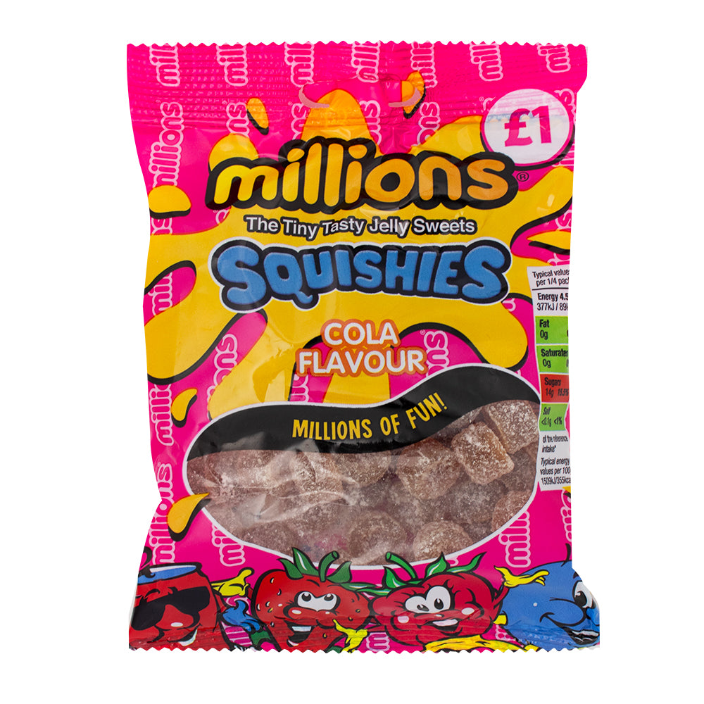 Millions Squishies Cola Flavour (UK) - 120g | Candy Funhouse – Candy ...