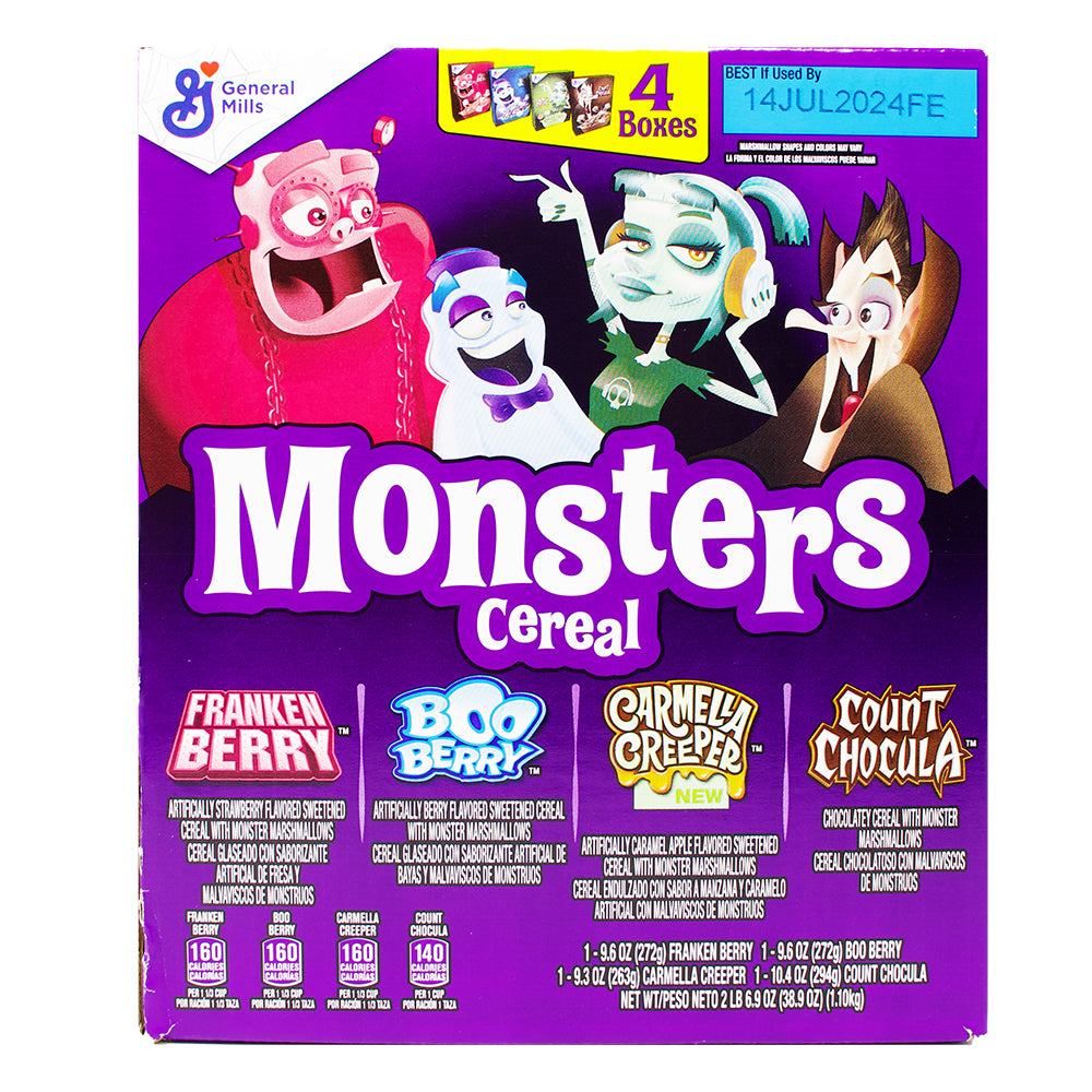 Monster Cereal 4PK - 1.10kg | Candy Funhouse – Candy Funhouse US