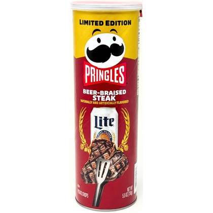 Pringles Miller Lite Beer-Braised Steak - 5.5oz | Candy Funhouse US