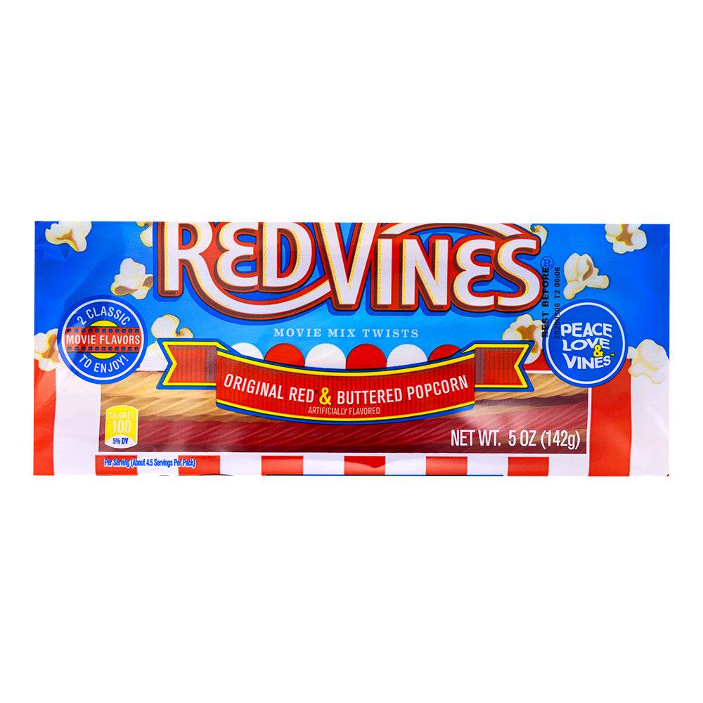 Red Vines Buttered Popcorn & Original Red Twists - 5oz | Candy Funhouse US