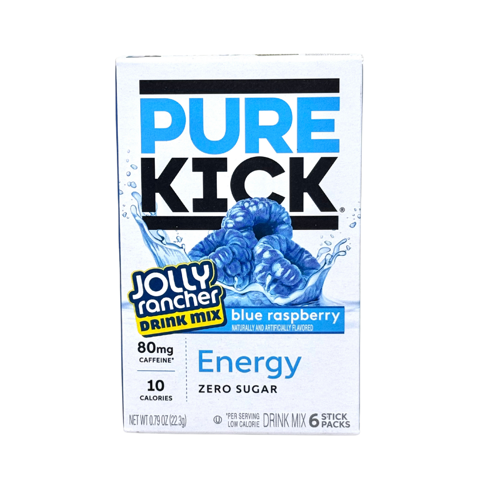 Pure Kick Energy Jolly Rancher Blue Raspberry (22.3g) | Candy Funhouse US
