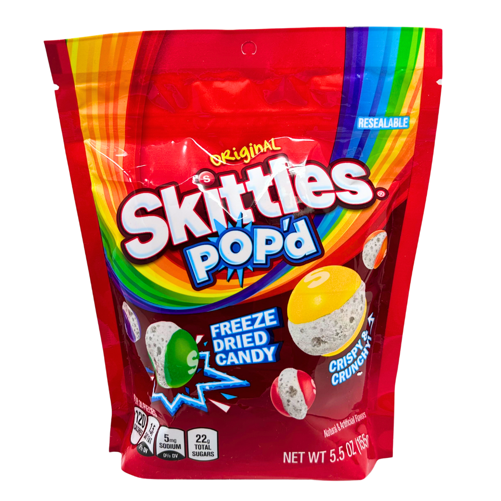 Skittles Pop'd Original Freeze Dried Pouch - 5.5oz | Candy Funhouse ...