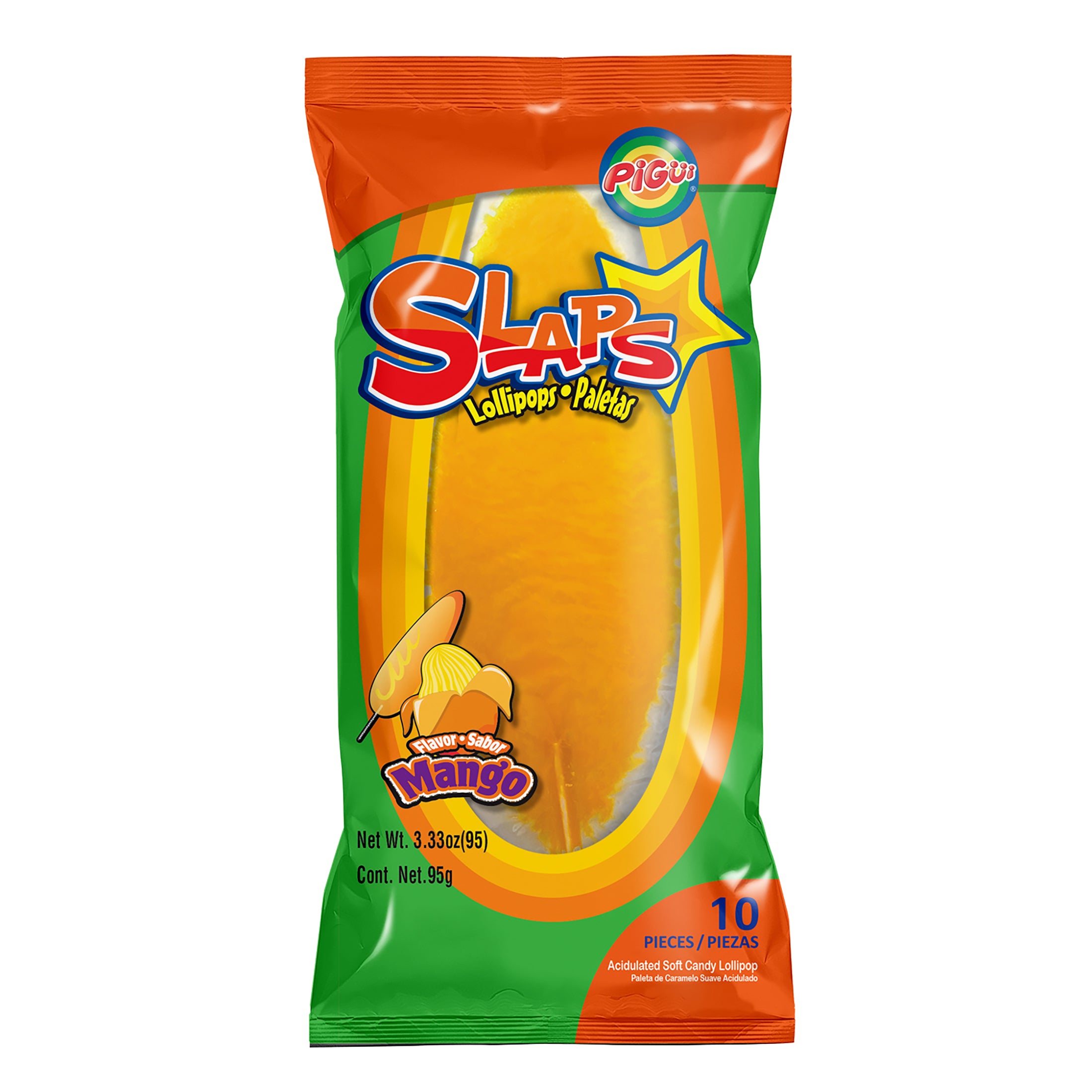 Slaps Mango Lollipops - 95g | Candy Funhouse US