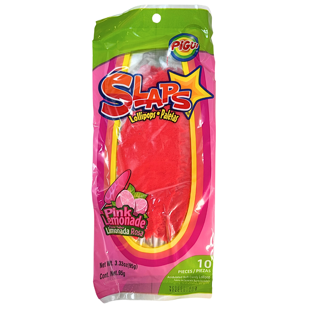 Slaps Pink Lemonade Lollipops - 95g | Candy Funhouse US