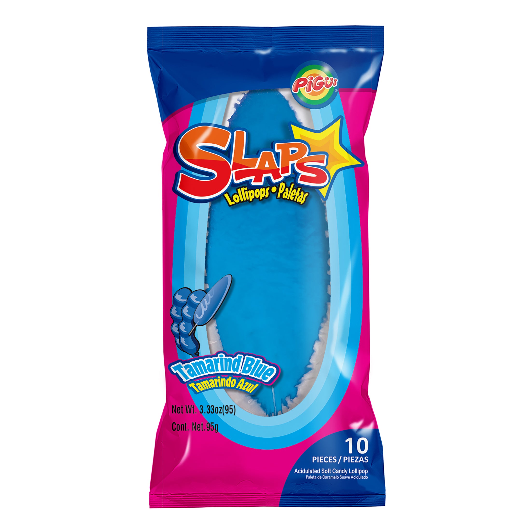 Slaps Tamarind Blue Lollipops - 95g | Candy Funhouse US