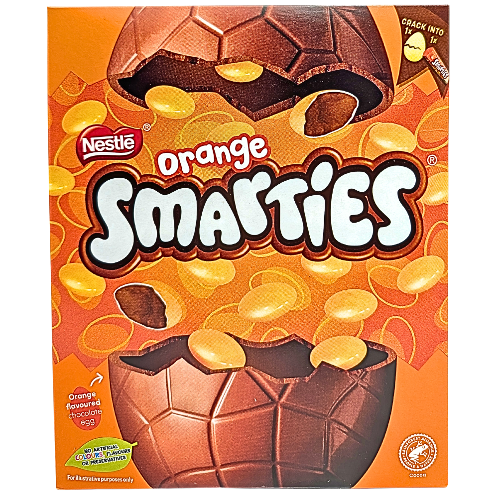 Smarties Orange Large Easter Egg (UK) - 188g | Candy Funhouse US