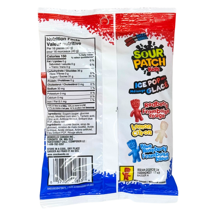 Sour Patch Kids Ice Pop Mix - 150g | Candy Funhouse US