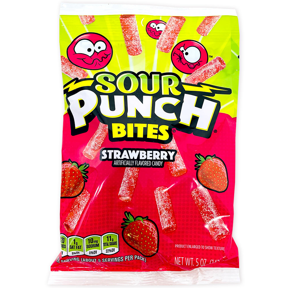 Sour Punch Bites - Strawberry 5oz | Candy Funhouse USA