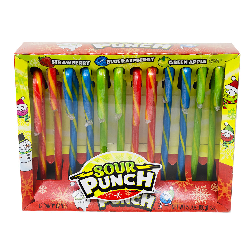 Sour Punch Candy Canes 12ct - 5.3oz | Candy Funhouse – Candy Funhouse US