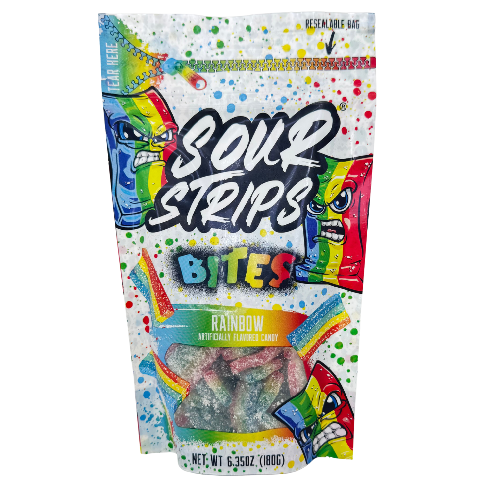 Sour Strips Bites Rainbow - 6.35oz| Candy Funhouse US