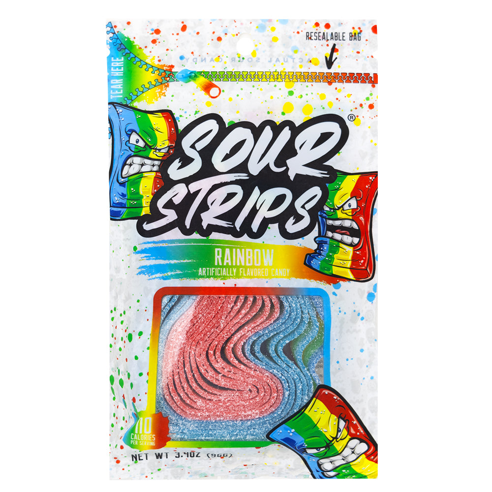 Sour Strips Rainbow - 96g | Candy Funhouse – Candy Funhouse US