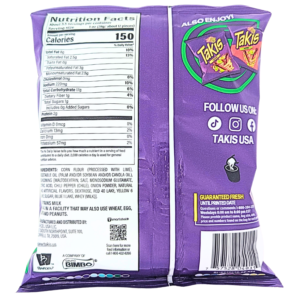Takis Crunchy Fajitas - 3.25oz | Candy Funhouse US