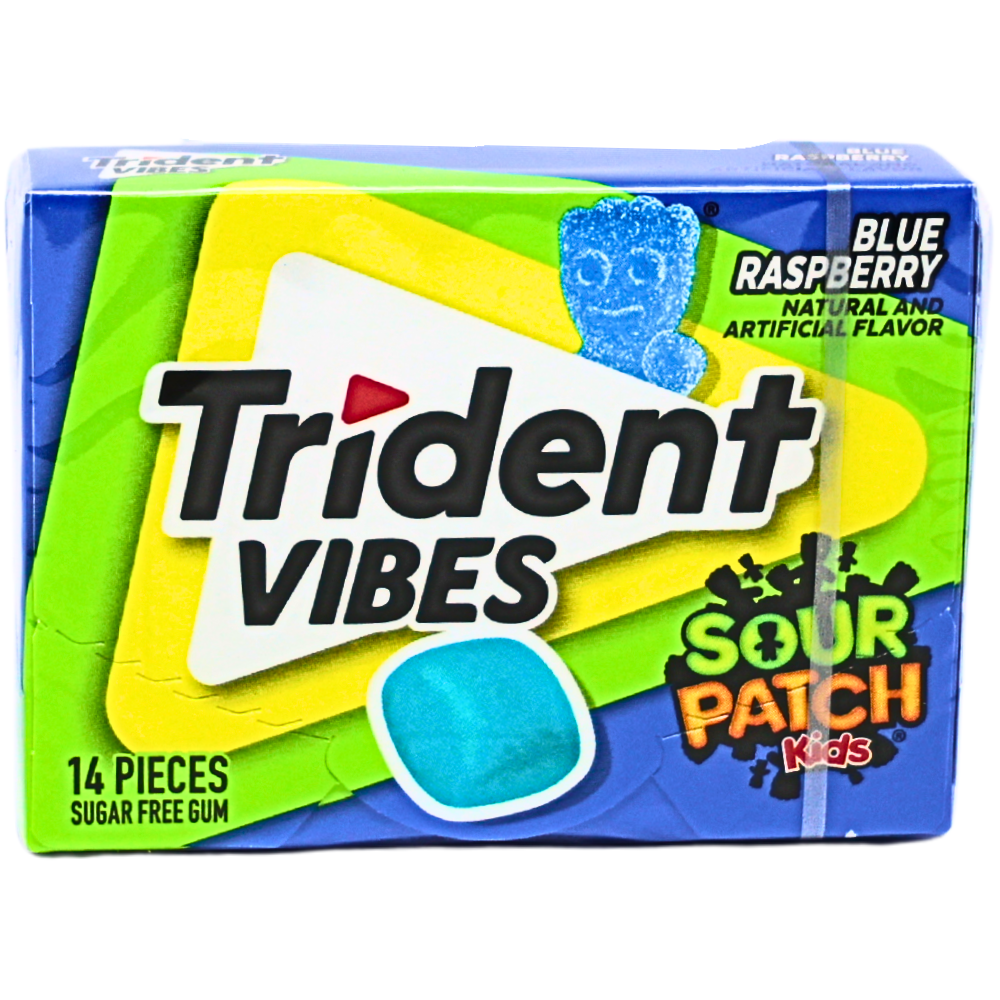 Trident Vibes Sour Patch Kids Blue Raspberry 14pcs | Candy Funhouse US