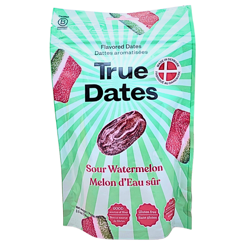 True Dates Sour Watermelon - 100g | Candy Funhouse US