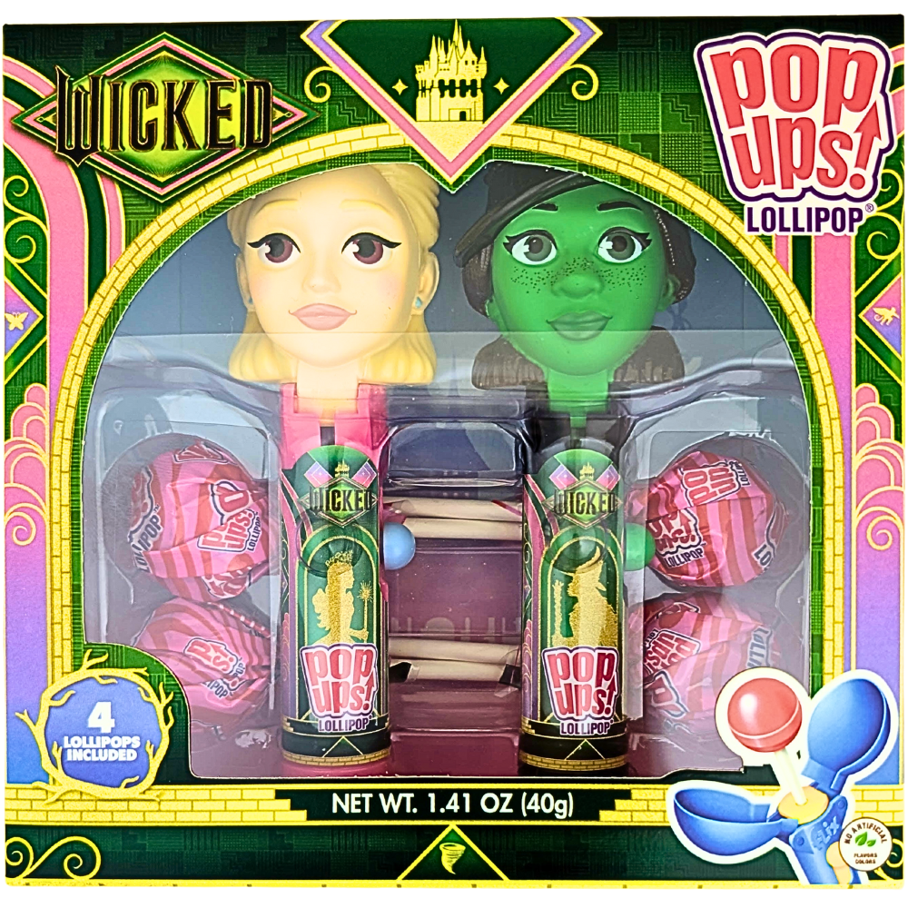 Wicked Pop Ups Lollipops - 40g | Candy Funhouse US