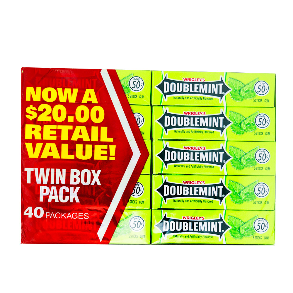 Wrigley's Doublemint Gum 5 Stick - 40ct | Candy Funhouse – Candy ...