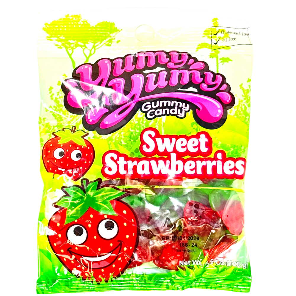 Yumy Yumy Sweet Strawberries - 4.5oz | Candy Funhouse US