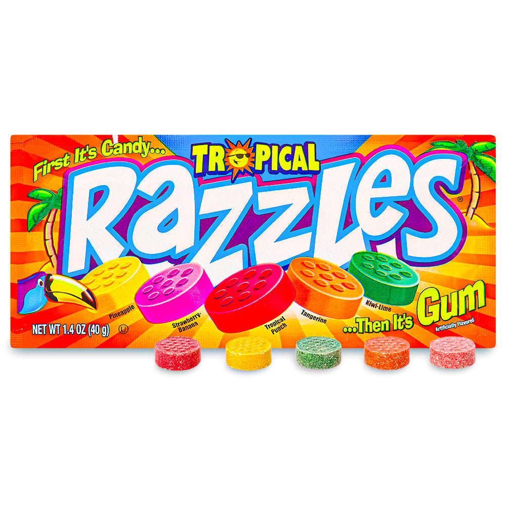 Razzles Tropical Candy | Candy Funhouse US