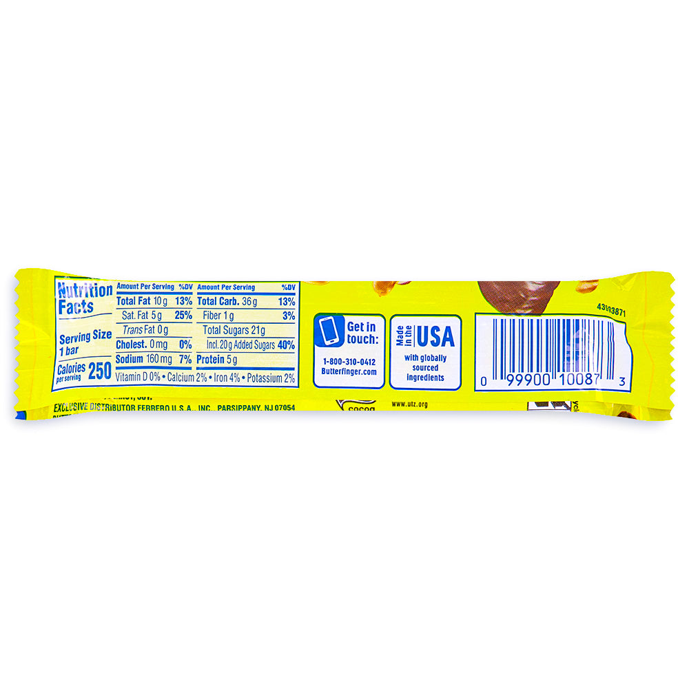 Butterfinger Bar Nutrition Facts