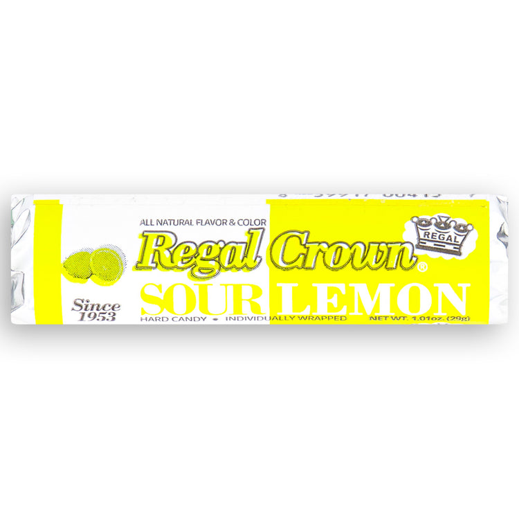 Regal Crown Sour Lemon Candy Rolls | Candy Funhouse US
