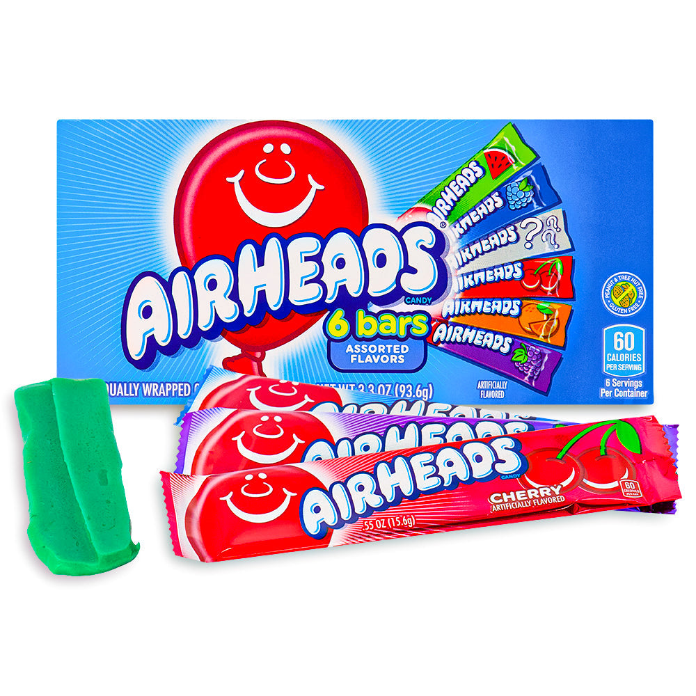 Air Heads Candy 6 Bars Theater Pack Movie Candy | Candy Funhouse ...